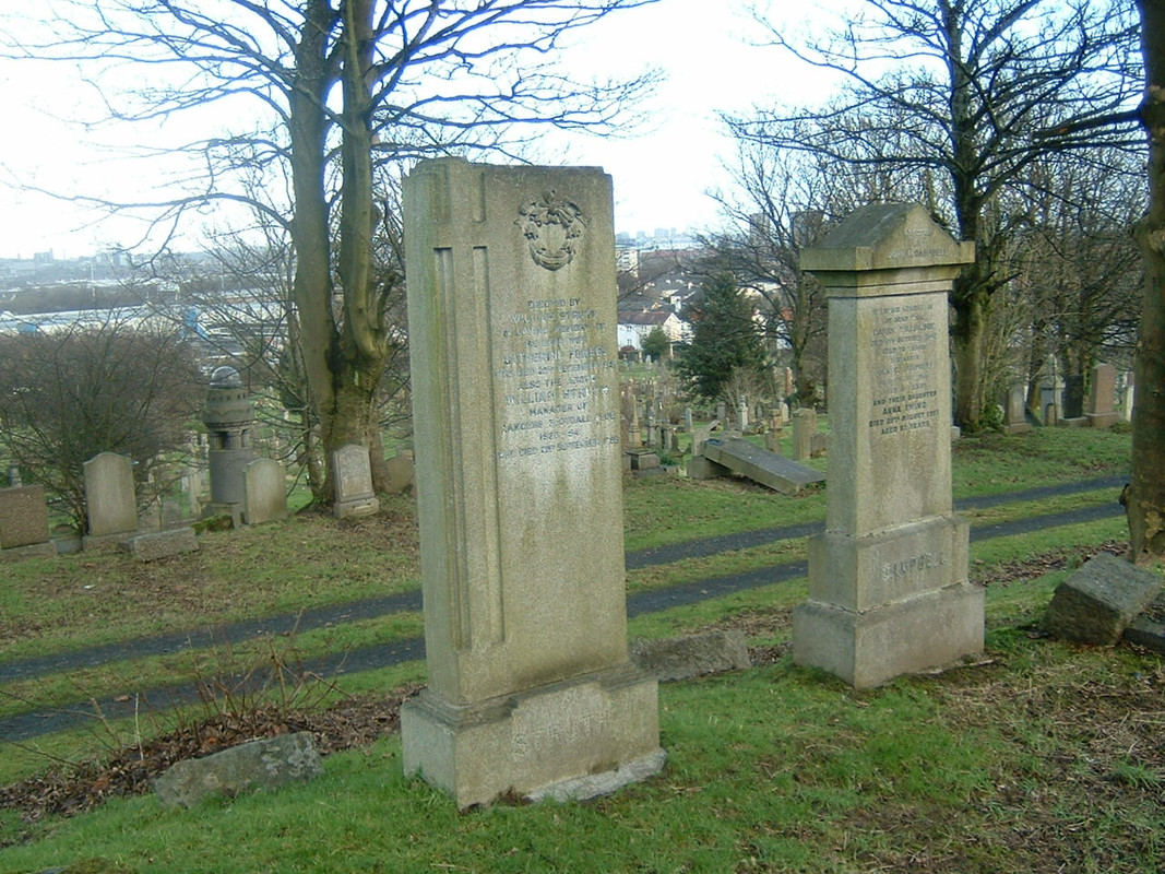 Struth's grave with Ibrox in the background — Postimages