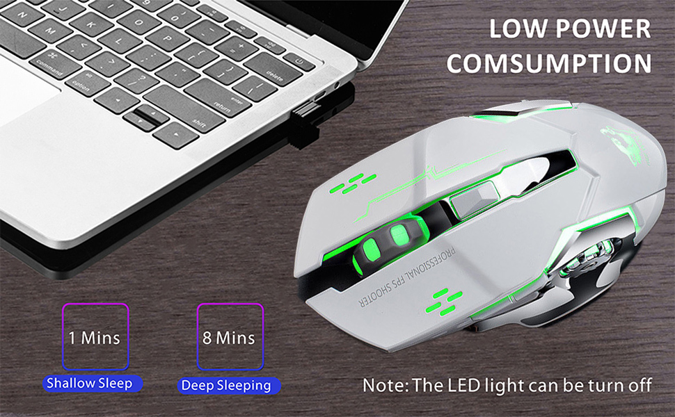 Mouse gaming, Excitat®, Receptor USB, 7 culori cu LED-uri, Mouse ...