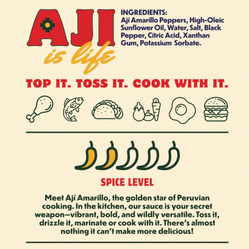 Aji Peruvian Hot Sauce Combo Pack - Amarillo, Verde, Rojo - Authentic ...