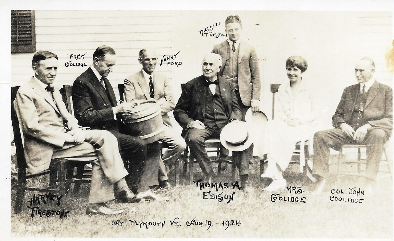 T A Edison, H, Ford, H Firestone, & Pres C Cooldige Get Together — Postimages