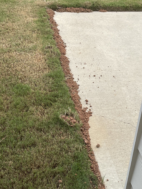 Need Help! Dirt along patio? | Lawn Care Forum