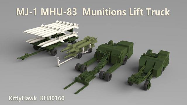 1/48 - MJ-1B, MHU-83, MHU-141 & MHU-191A/M US Munitions Lift Truck set ...