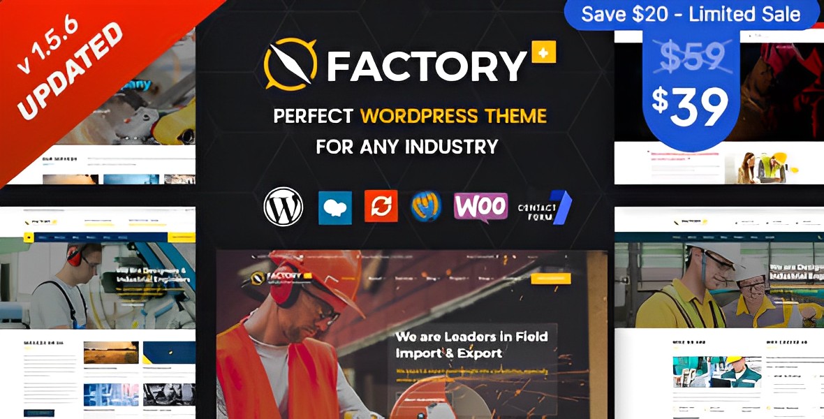 Factory Plus - Industry And Construction WordPress Theme – Bliter GPL