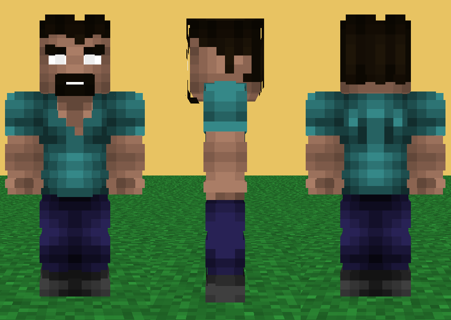 Steve | Gigachad Steve - Vanilla Minecraft Skin