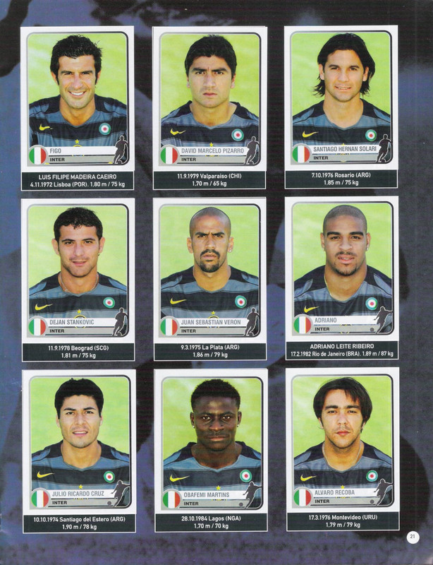 Album UEFA Champions of Europe 1955 2005 Panini 23 — Postimages