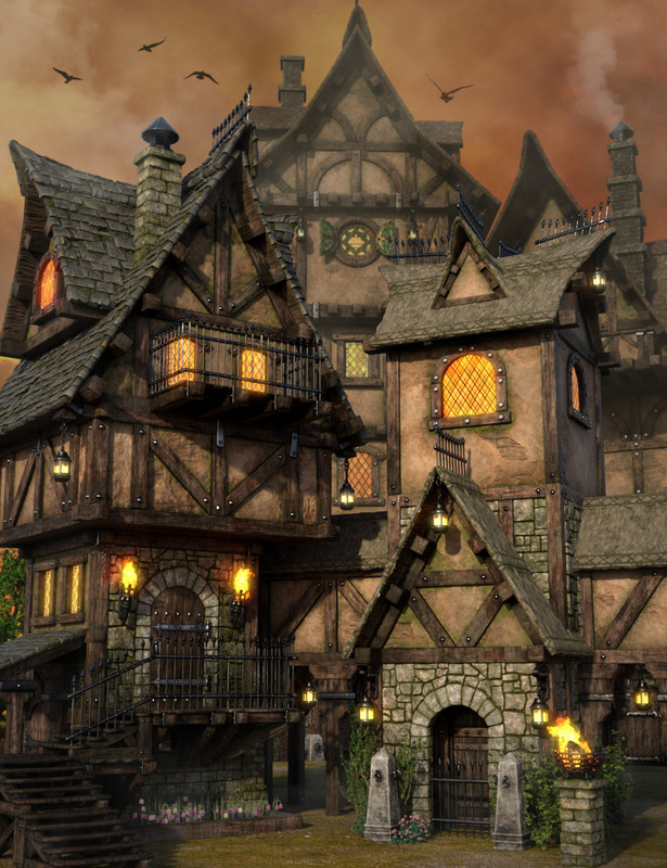 Medieval Village Construction Kit 2025 - Free Daz 3D Models
