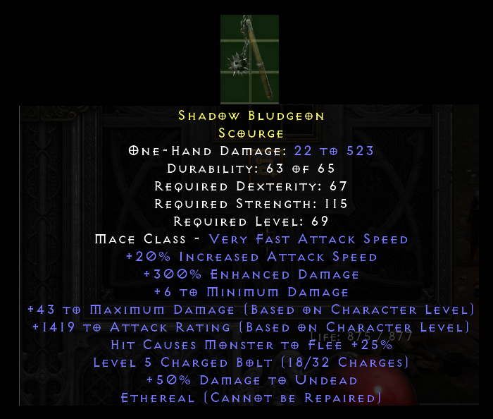 Shadow Bludgeon ~ Eth Fools Scourge(perf Ed) - Topic - d2jsp