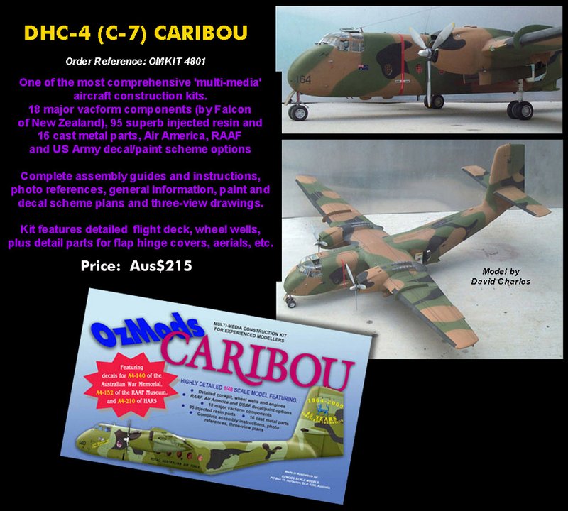 1/48 - de Havilland Canada DHC-4 (C-7) Caribou multimedia kit by OzMods ...