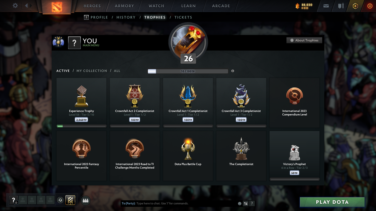 Аккаунт Dota 2 #195945. Рейтинг MMR: 5316; Уровень: 26; Порядочность: 7798; за 4399 RUB