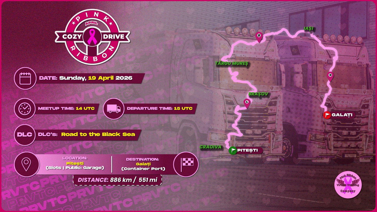 A Cozy Drive in April with Pink Ribbon VTC — Event — TruckersMP