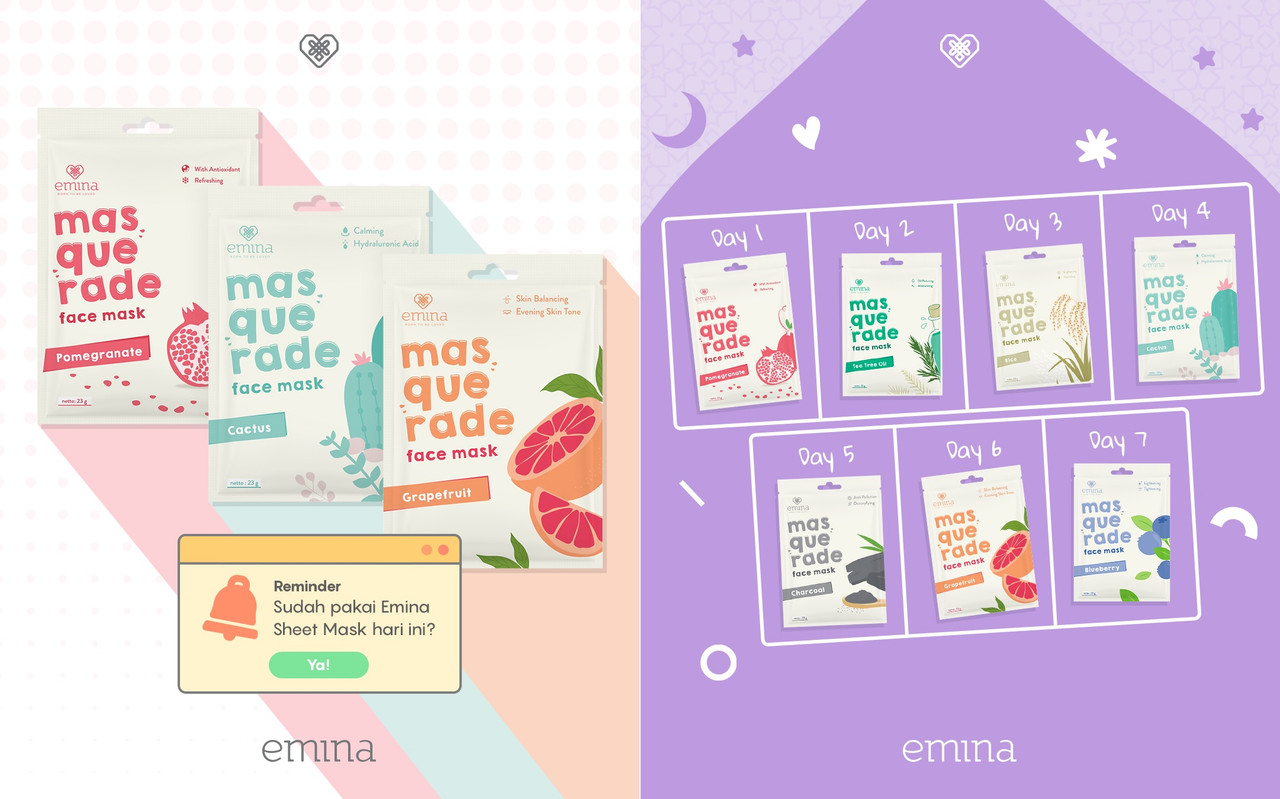 Jual Emina masquerade masker wajah topeng di Seller Elisabethme ...