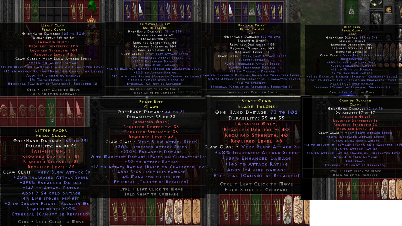 Godly Hybrid Sin Mh Claws - Topic - d2jsp