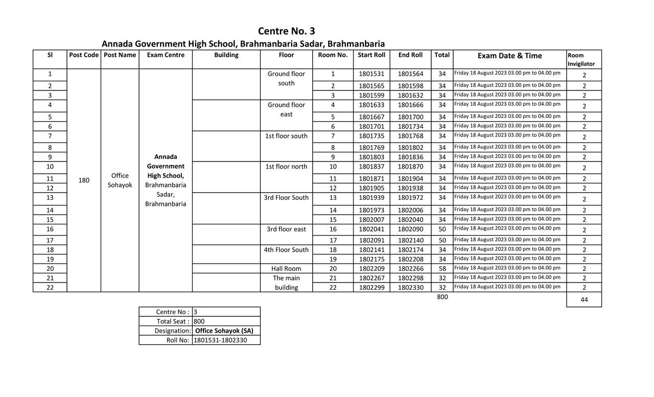 DCBB Exam Seat Plan 2 3 — Postimages