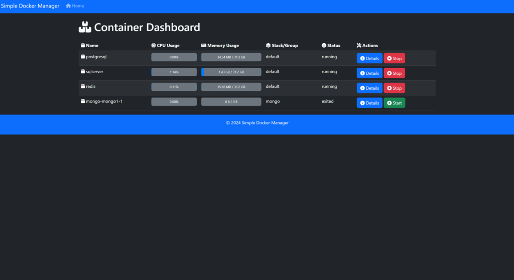 GitHub - rsatdev/SimpleDockerManager: a lightweight, web-based application for managing Docker ...