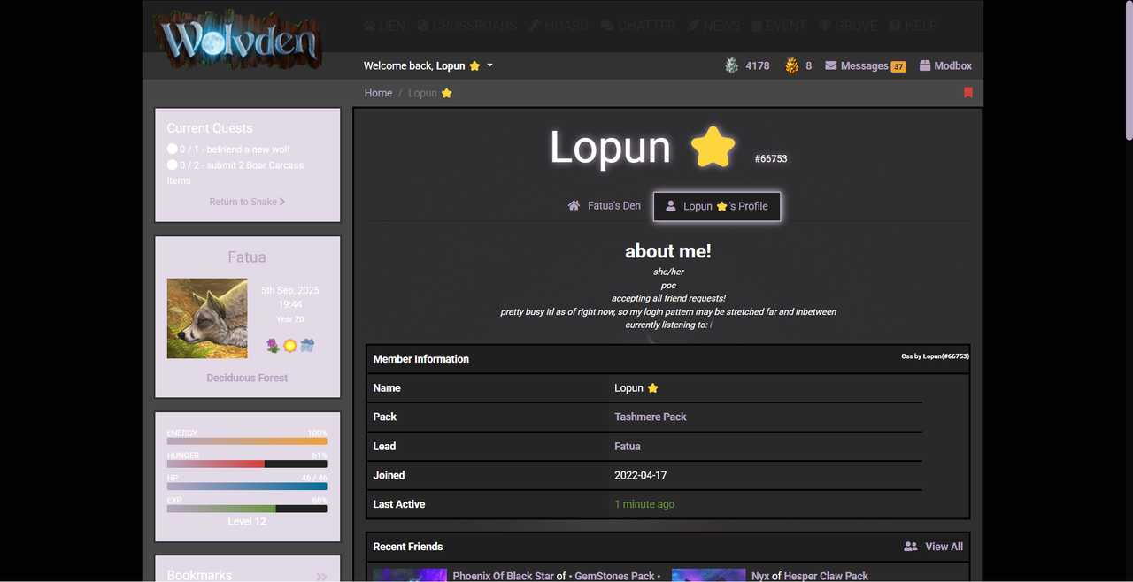 Lopun's Free CSS! 😎 |:| Wolvden