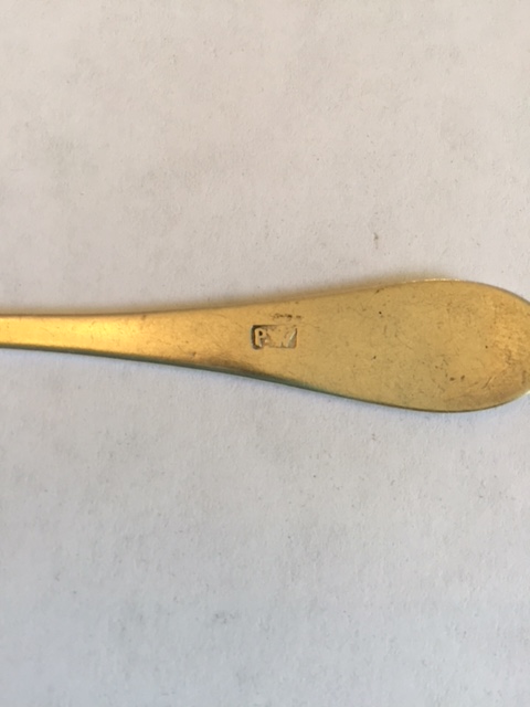 Spoon with design of a turkey on back ? - www.925-1000.com