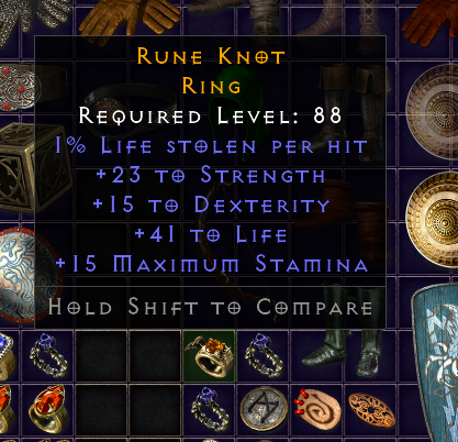 ***big 38 Stats Life & Adds: Rune Knot Ring*** - Topic - d2jsp