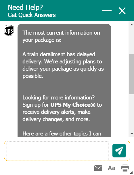 A train derailment has delayed delivery : r/UPS