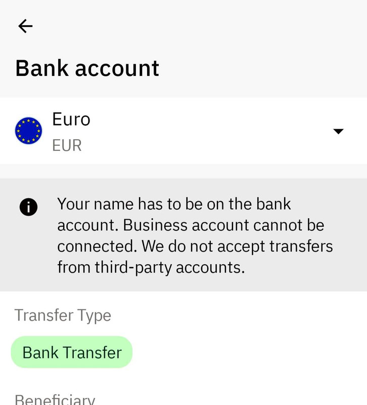 Only local transfer are accepted : r/wirexappofficial
