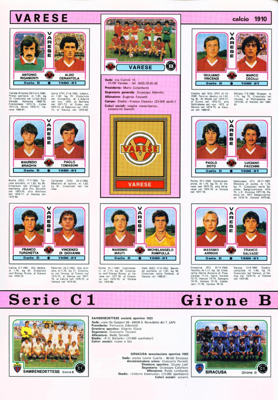 Calciatori 1980 1981 Panini 62 — Postimages