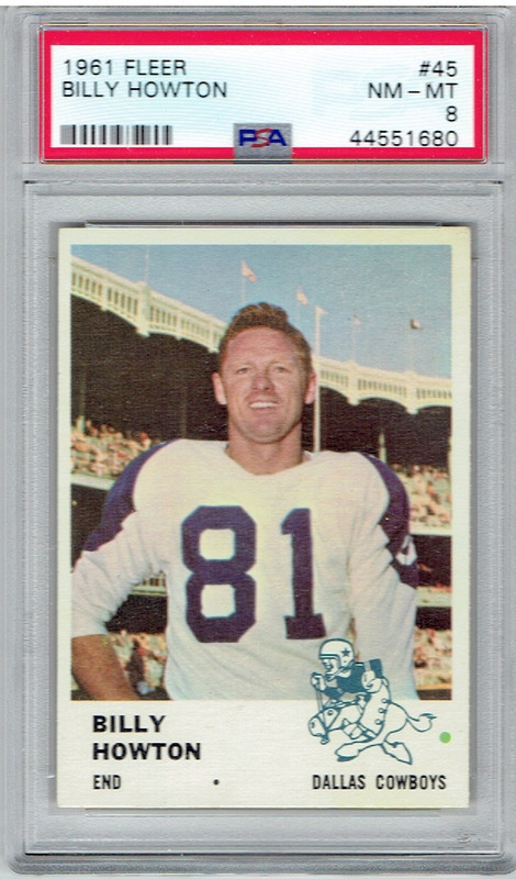 1961 Fleer 45 Billy Howton PSA 8 — Postimages