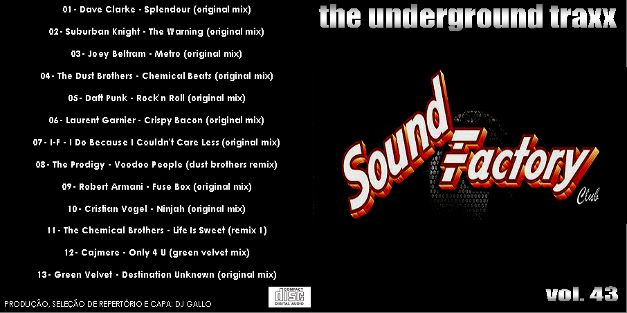 21/03/2023 - COLEÇÃO SOUND FACTORY THE UNDERGROUD TRAXX 107 VOLUMES