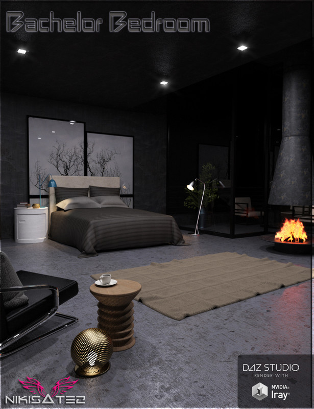 Bachelor Bedroom 2025 - Free Daz 3D Models