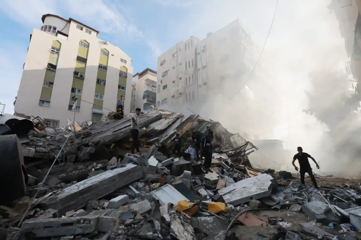 The aftermath of an Israeli air strike in Gaza City — Postimages