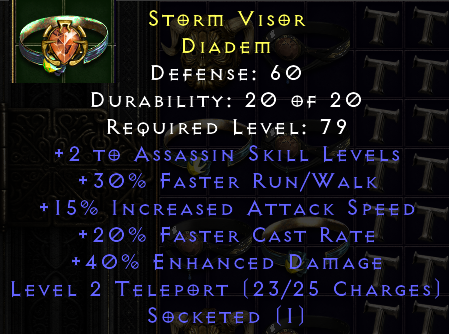 2/20/30/25 Teleport Charge 40/15 Sin Circ - Topic - d2jsp