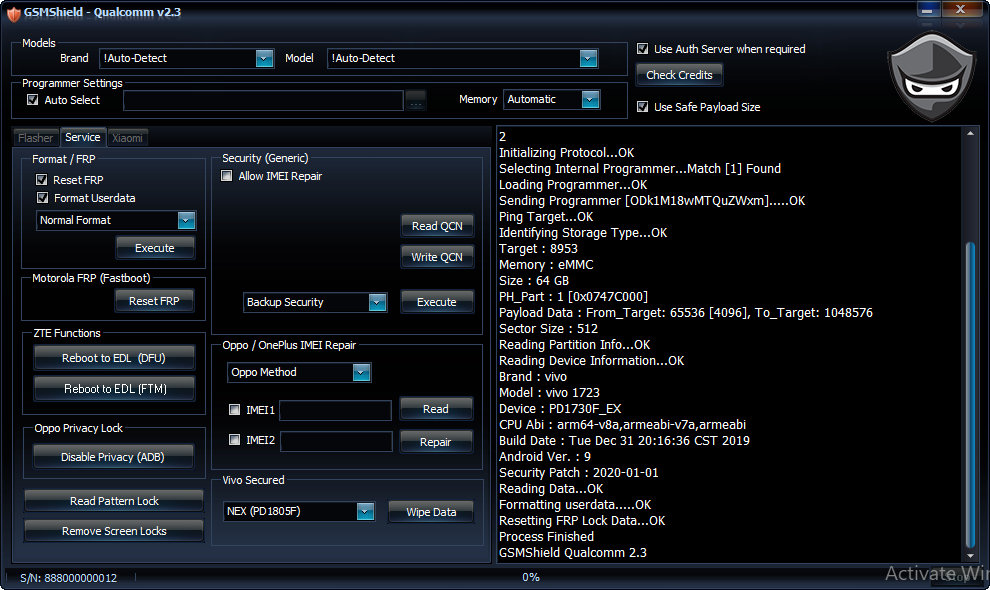 Vivo v9 pattern and frp removed success by gsmshield box - GSM-Forum