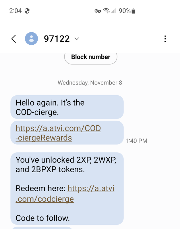 [MW3] Received a text from COD to redeem a code for double XP : r ...