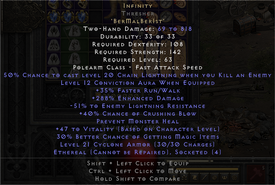 288/51 Eth Thresher Infinity - Topic - d2jsp