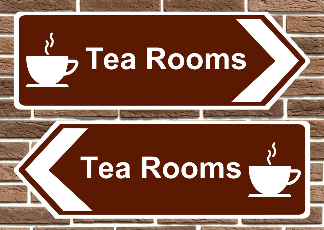 Tea Rooms Metal Road Sign Vintage Retro Cafe Bakery Sign Man Cave | eBay