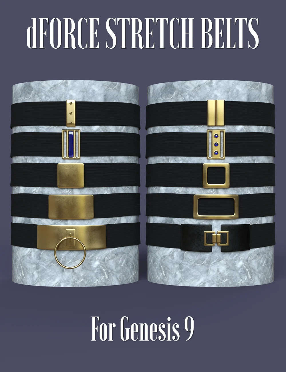 (FILLED 2023-05-08) DForce Stretch Belts For Genesis 9 - Free Daz 3D Models