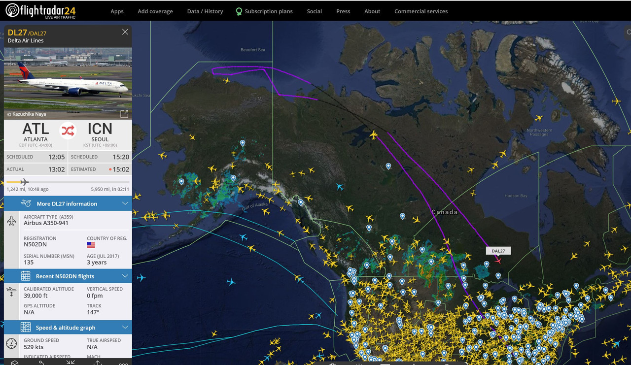 DL27 ATL-ICN - Divert to DTW - Airliners.net