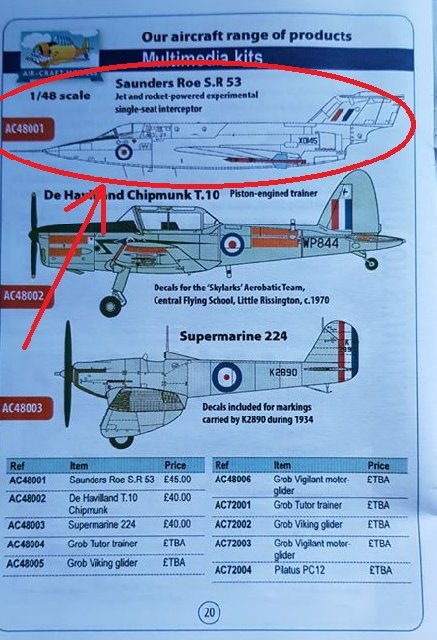 1/48 - Saunders-Roe SR.53 resin kit by Simian Stuff - re-released - The ...