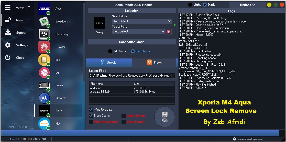 Post Here Successful Jobs with Aqua Dongle [Official] - Page 10 - GSM-Forum