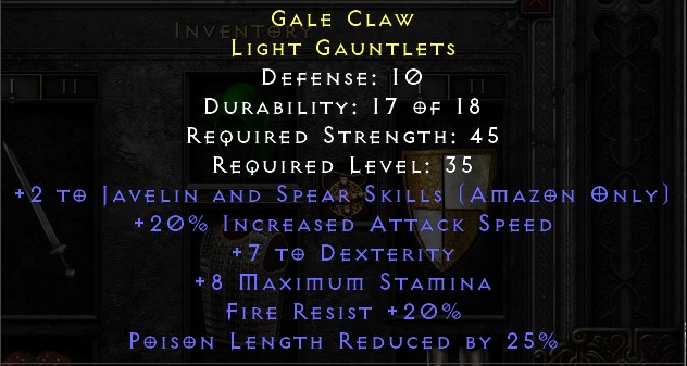 Gg Java Gloves 2/20 Dex Fr - Topic - d2jsp