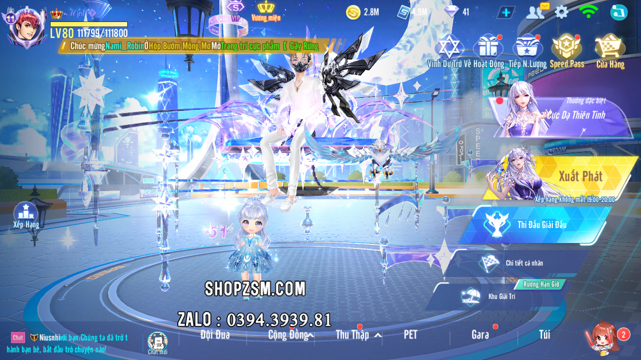 Tài khoản Zing Speed Mobile