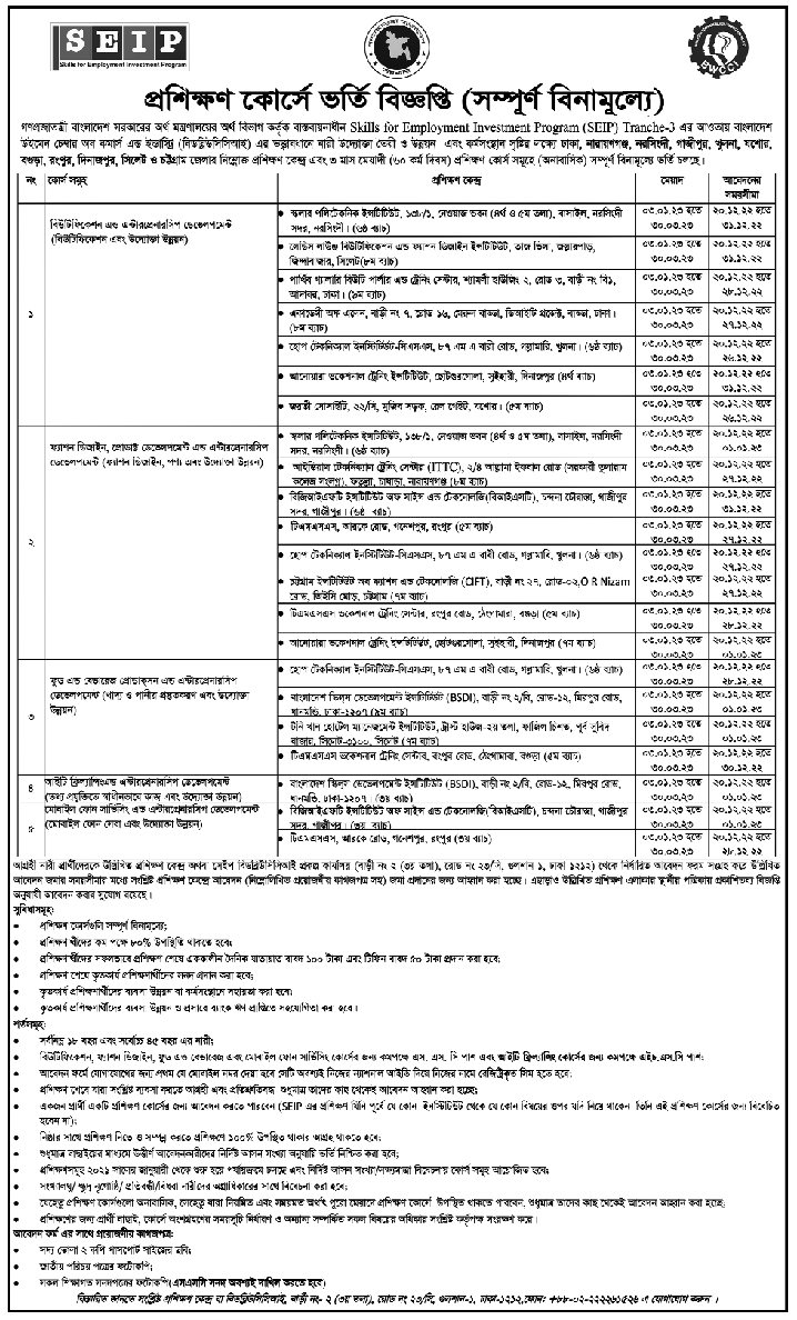 Skills for Employment Investment Program (SEIP)