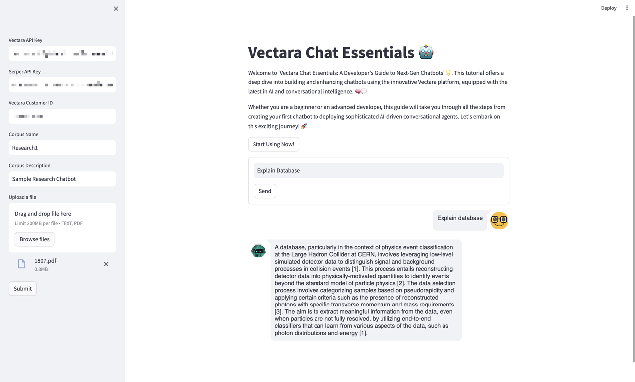 Vectara Chat Essentials: Harness AI for Next-Gen Hackathon Chatbots tutorial