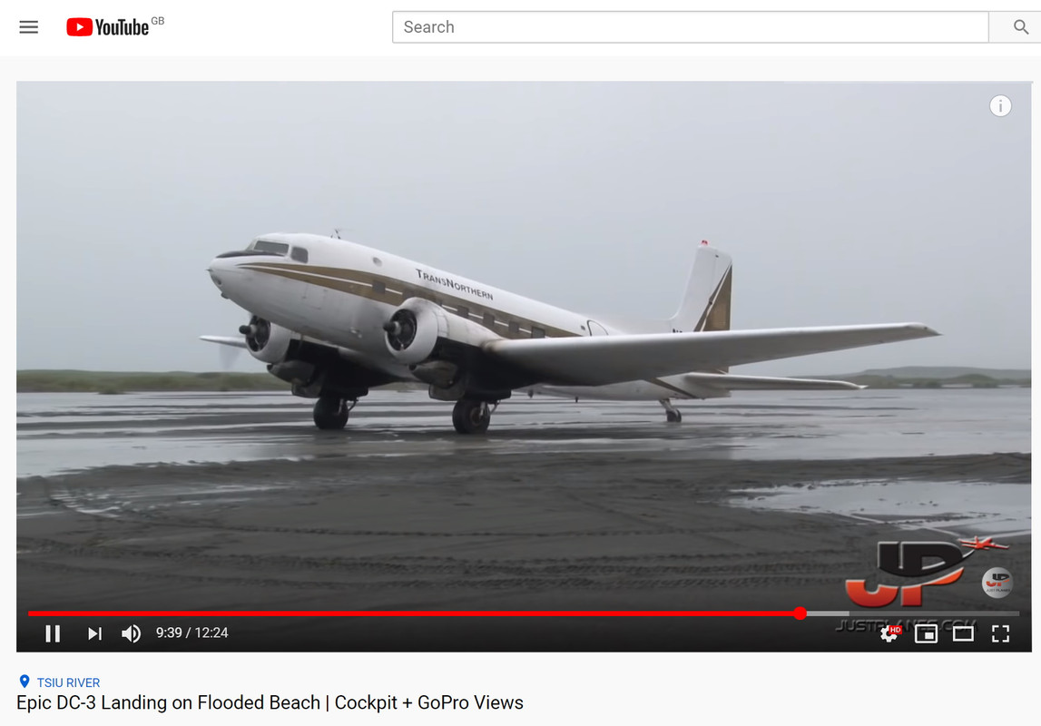 Landing a DC-3 on a water covered beach. - Hangar Chat - The AVSIM ...