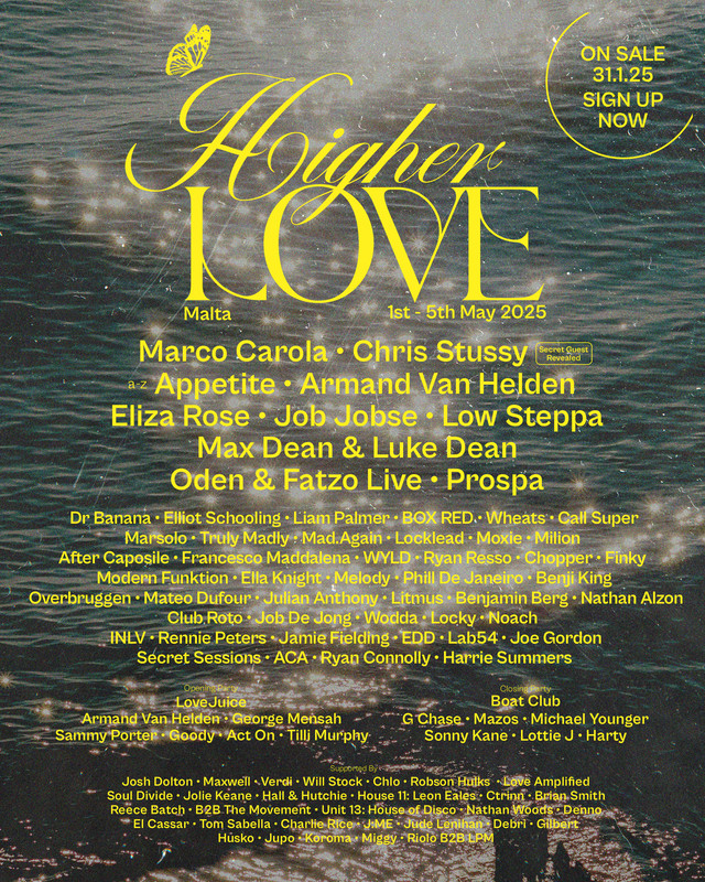 Higher Love Festival - Malta 2025 | Tickets & Line Up | Skiddle