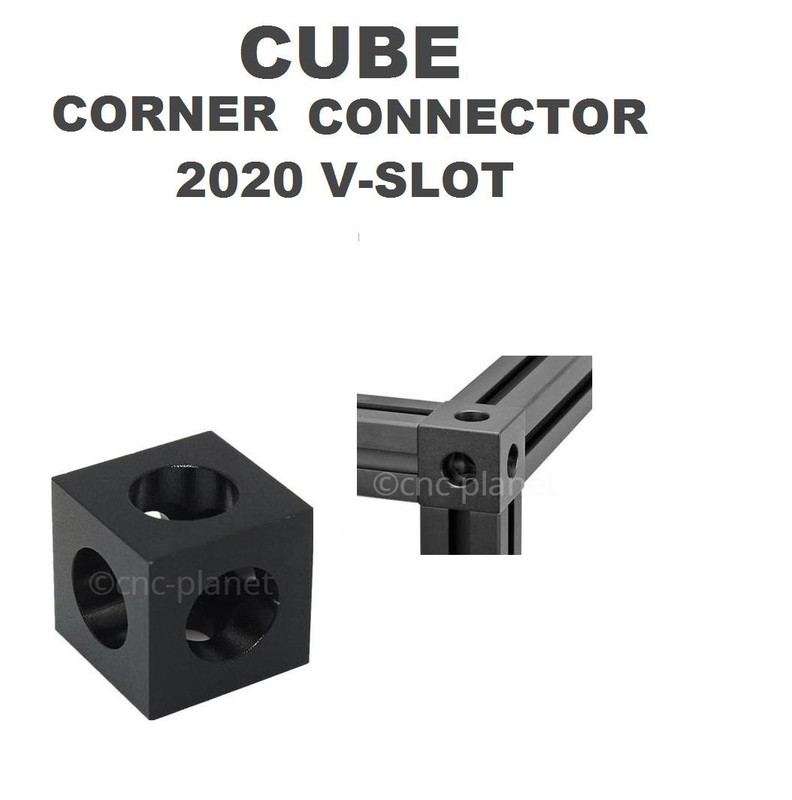 CUBE CONNECTOR 3 SIDE WAY CORNER JOINT V Slot 2020 Aluminum Extrusion ...