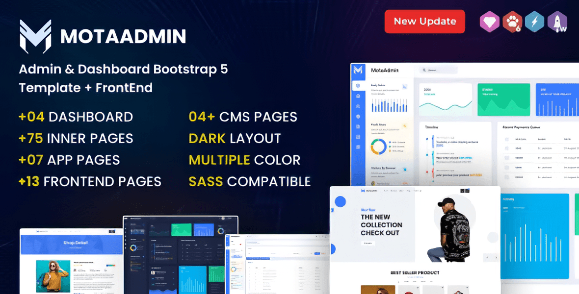 MotaAdmin - Admin & Dashboard Template HTML – Bliter GPL