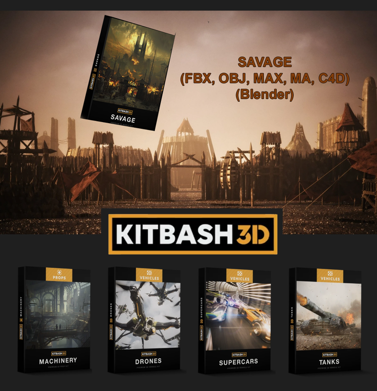 (5000 Points EACH) For Kitbash3D Sets (FBX, OBJ, C4D, MAX) - Free Daz ...