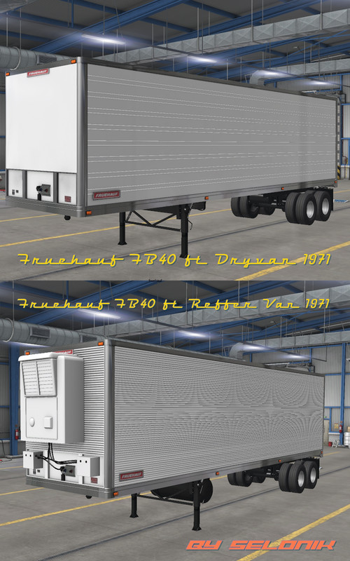 Fruehauf FB 40ft Reefer Van and Dryvan 1971 for 1.44 - SCS Software