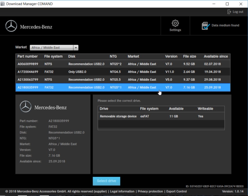 Mercedes Download Manager