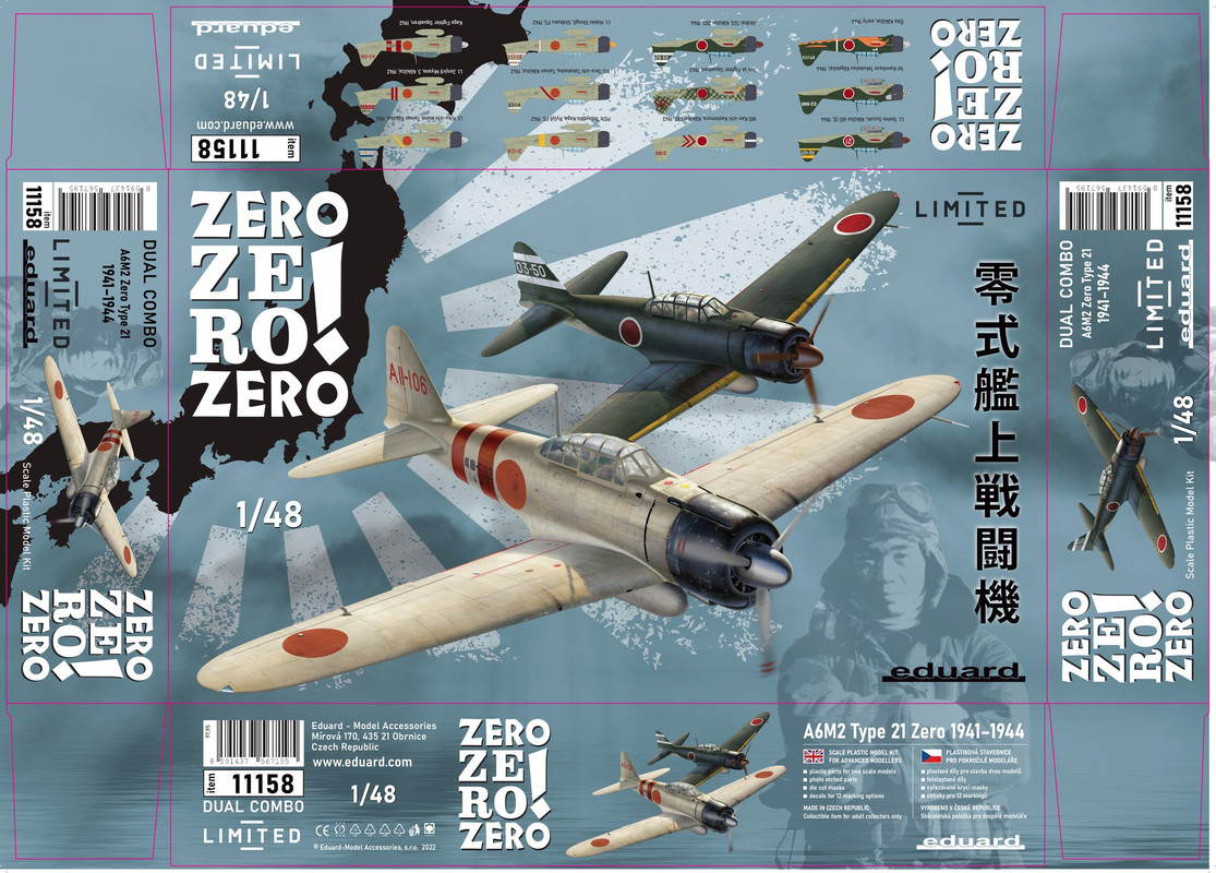 1/48 - Mitsubishi A6M "Zero" family & Nakajima A6M2-N "Rufe" by Eduard ...