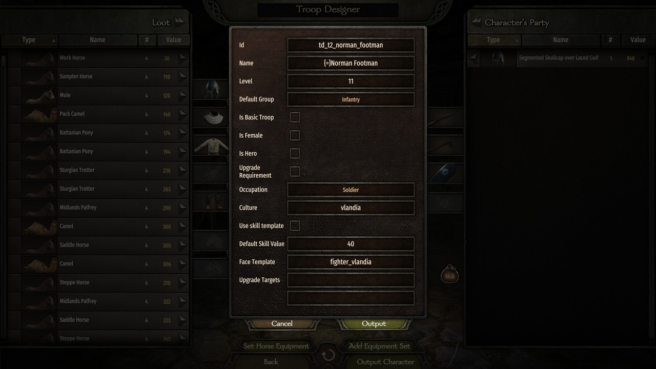 Troop Designer at Mount & Blade II: Bannerlord Nexus - Mods and community